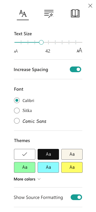 Canvas Feature: Microsoft Immersive Reader – FOCUS